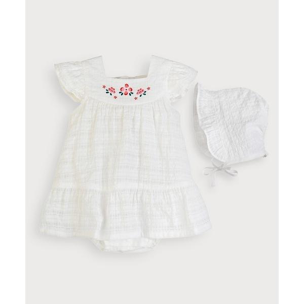 ZOZO問い合わせ番号:105589981ショップ:moimoln，モイモルンブランド:moimoln，モイモルン商品名:【2点セット】ベリーフリルボディスーツ一体型ワンピース＆帽子カテゴリ:ワンピース/ドレス>ワンピースブランド品番...