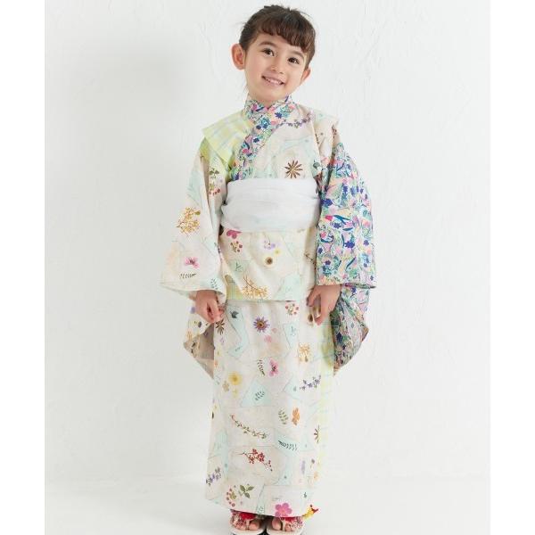 ZOZO問い合わせ番号:105590116ショップ:moimoln，モイモルンブランド:moimoln，モイモルン商品名:【MOEMUSISAN X moimoln】MIX柄GIRLキッズセパレート浴衣カテゴリ:水着/着物・浴衣>浴衣...