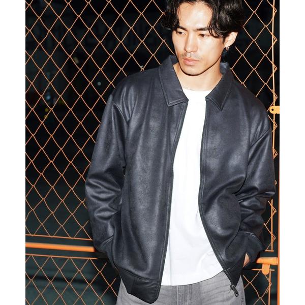 ZOZO問い合わせ番号:105590603ショップ:JIGGYS SHOP，ジギーズショップブランド:JIGGYS SHOP，ジギーズショップ商品名:ストレッチ フェイクレザー ジャージ ブルゾン トラックジャケットカテゴリ:トップス&gt...