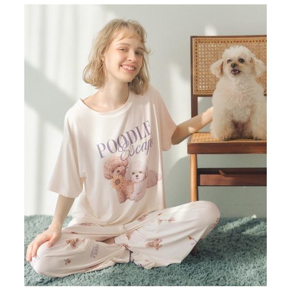 ZOZO問い合わせ番号:105591118ショップ:PEACH JOHN，ピーチ・ジョンブランド:PEACH JOHN，ピーチジョン商品名:カットソーＴシャツＰＵＰＰＹＰＯＯＤＬＥパジャマカテゴリ:ルームウェア>ルームウェア/パジャマ...