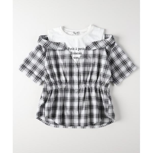 『タイムセール実施中』ZOZO問い合わせ番号:105627512ショップ:Right-on，ライトオンブランド:Right-on，ライトオン商品名:【VIVIAN BLUE】肩あきフェイクレイヤード半袖シャツ (夏コーデ / おしゃれ主役 ...