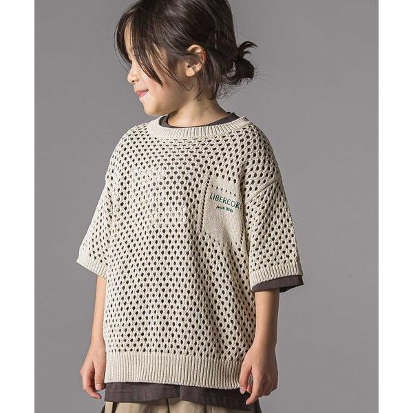 ZOZO問い合わせ番号:105627635ショップ:BEBE ONLINE STORE，ベベ オンラインストアブランド:LIBERCORE par BEBE，リベルコアパルベベ商品名:メッシュ編みサマーニットプルオーバー親子お揃い(110~...