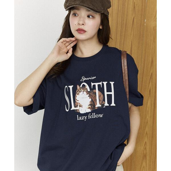ZOZO問い合わせ番号:105627648ショップ:PUBLUX，パブリュクスブランド:PUBLUX，パブリュクス，FREAK'S STORE，フリークスストア商品名:PUBLUX/パブリュクス ＜機能性素材＞SLOTH 刺繍 キャット T...