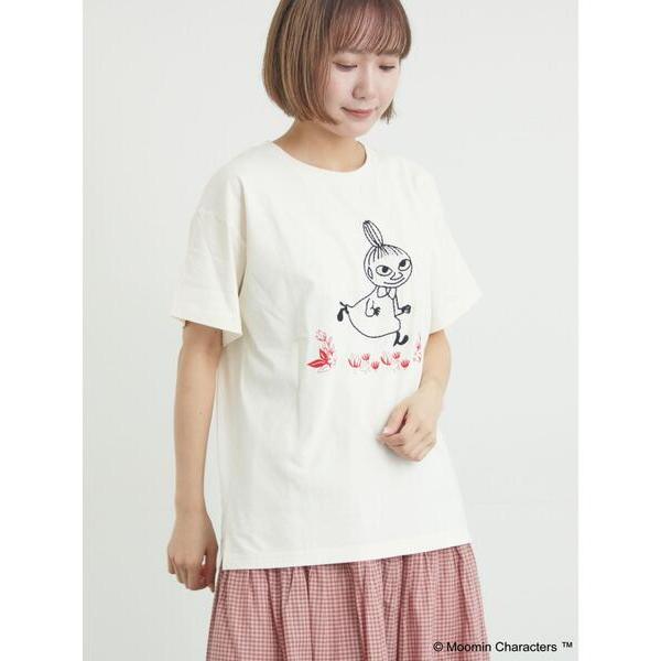 ZOZO問い合わせ番号:105627831ショップ:Samansa Mos2，サマンサ モスモスブランド:Samansa Mos2，サマンサ モスモス商品名:【MOOMIN×Samansa Mos2】ぽこぽこ刺繍Tシャツカテゴリ:トップス&...