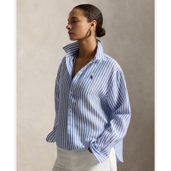 ZOZO問い合わせ番号:105628315ショップ:POLO RALPH LAUREN，ポロ ラルフ ローレンブランド:POLO RALPH LAUREN，ポロ ラルフ ローレン商品名:ワイド クロップド ギンガム リネン シャツカテゴリ:...