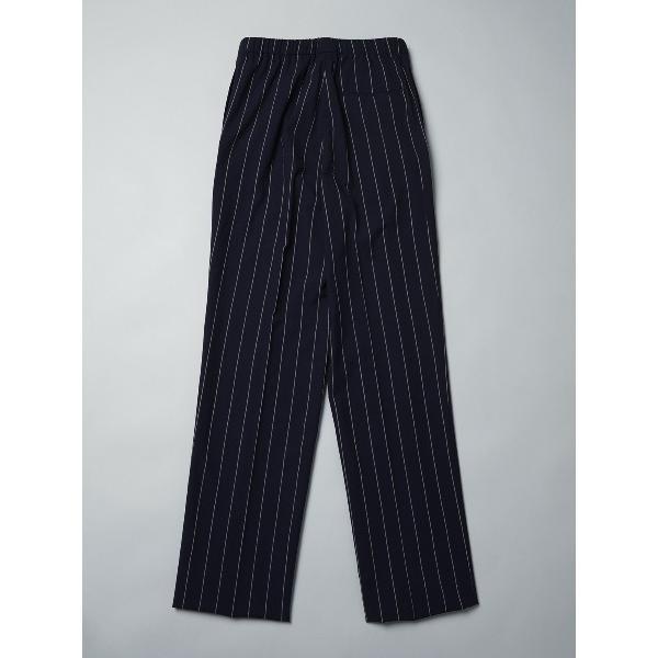 ZOZO問い合わせ番号:105628405ショップ:SUIT SQUARE，スーツスクエアブランド:GOOVI，グービ，SUIT SQUARE，スーツスクエア商品名:GOOVI／イージーパンツ／ウールブレンドサッカー／ワイドストライプカテゴ...