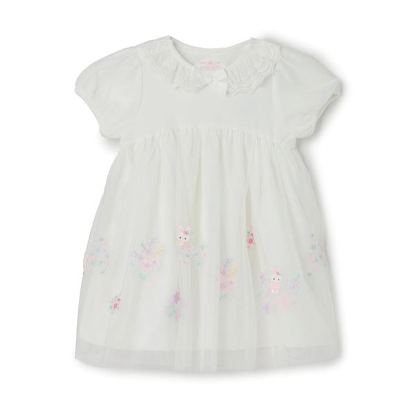 ZOZO問い合わせ番号:105663852ショップ:NARUMIYA ONLINE，ナルミヤ オンラインブランド:mezzo piano，メゾピアノ商品名:フェアリー刺繍チュールドッキングワンピース＆ブルマセットカテゴリ:ワンピース/ドレス...