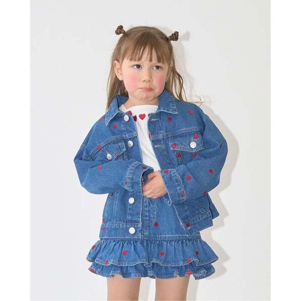 『タイムセール実施中』ZOZO問い合わせ番号:105663865ショップ:petit main，プティマインブランド:Lycee mine，リセマイン，petit main，プティマイン商品名:【ともデニ】アソート刺しゅう総柄Gジャンカテゴ...