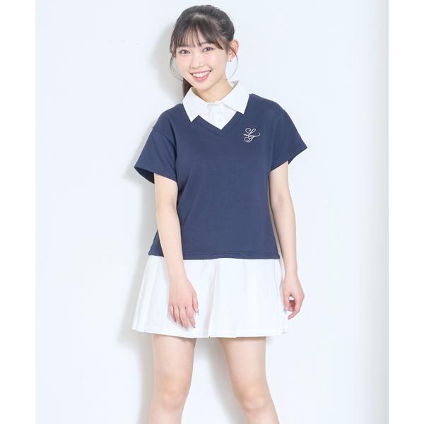 『タイムセール実施中』ZOZO問い合わせ番号:105663879ショップ:NARUMIYA ONLINE，ナルミヤ オンラインブランド:LOVETOXIC，ラブトキシック商品名:レイヤード風ワンピースカテゴリ:ワンピース/ドレス>ワン...