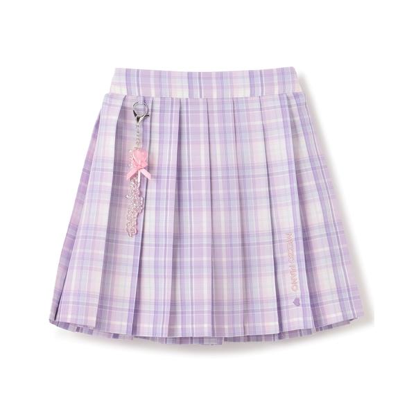 ZOZO問い合わせ番号:105663900ショップ:NARUMIYA ONLINE，ナルミヤ オンラインブランド:mezzo piano，メゾピアノ商品名:チャームつき　チェックプリーツスカパンカテゴリ:スカート>スカートブランド品番...