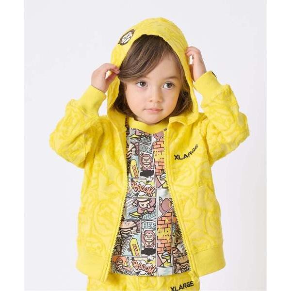 ZOZO問い合わせ番号:105663943ショップ:X-girl Stages，エックスガール ステージスブランド:XLARGE KIDS，エクストララージキッズ商品名:ファニーゴリラパイルジャカードジップパーカーカテゴリ:トップス>...