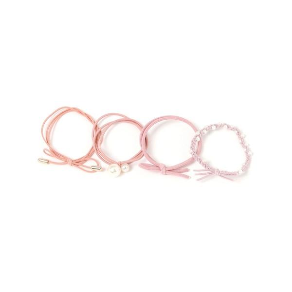 ZOZO問い合わせ番号:105699453ショップ:LAKOLE，ラコレブランド:LAKOLE，ラコレ商品名:パールリボンヘアゴム4点セット / 648472カテゴリ:ヘアアクセサリー>ヘアゴムブランド品番:648472素材:ゴム ユ...