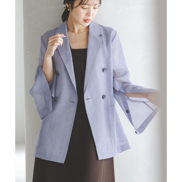 ZOZO問い合わせ番号:105699616ショップ:Spick &amp; Span，スピック アンド スパンブランド:NOBLE，ノーブル商品名:《追加》【洗える】スリットスリーブシアージャケットカテゴリ:ジャケット/アウター>テー...