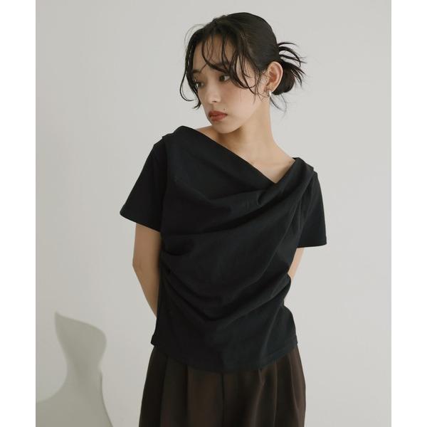 ZOZO問い合わせ番号:105699636ショップ:LIAN，リアンブランド:hellam，へラム商品名:ドレープデザイン半袖Tシャツカテゴリ:トップス>Tシャツ/カットソーブランド品番:244-101F2138素材:綿　100%原産...
