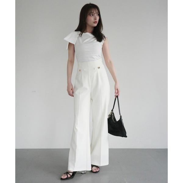 ZOZO問い合わせ番号:105701187ショップ:EIMY ISTOIRE，エイミーイストワールブランド:EIMY ISTOIRE，エイミーイストワール商品名:BELL SILHOUETTE PANTSカテゴリ:パンツ>スラックスブ...