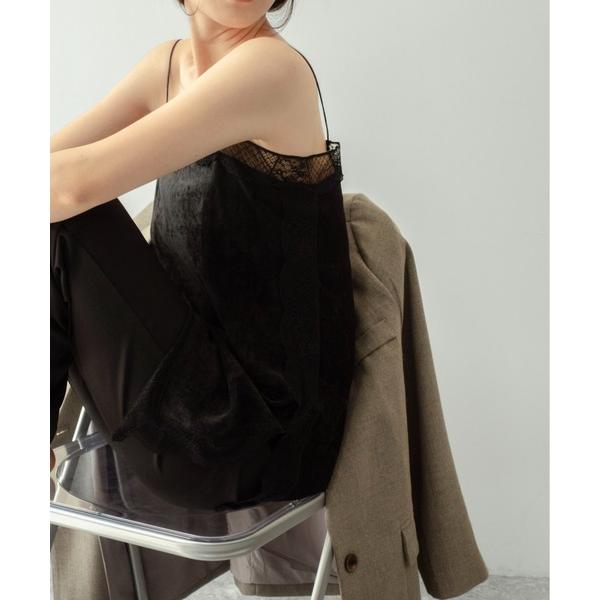ZOZO問い合わせ番号:105701558ショップ:by muni:r，バイ ムニールブランド:on:nue，オンニュ商品名:【on:nue】[着用動画あり！] ベルベットレースキャミトップス /2026 SS COLLECTIONカテゴリ...