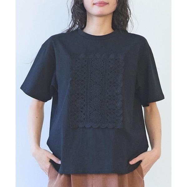 ZOZO問い合わせ番号:105701625ショップ:bulle de savon，ビュルデサボンブランド:yuni，ユニ　，bulle de savon，ビュルデサボン商品名:cotton Lace Tシャツカテゴリ:トップス>Tシャ...