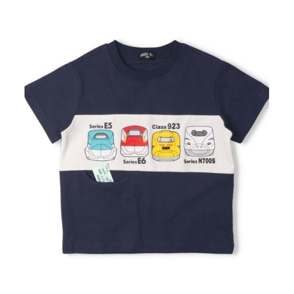 『タイムセール実施中』ZOZO問い合わせ番号:105701740ショップ:こどもの森e-shop，コドモノモリイーショップブランド:hungry heart，ハングリーハート商品名:新幹線電車プリント切符付半袖Tシャツカテゴリ:トップス&g...
