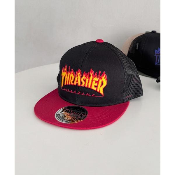ZOZO問い合わせ番号:105702831ショップ:Outfitter lab，アウトフィッターラボブランド:THRASHER，スラッシャー商品名:THRASHER フレイムロゴ 配色バイザー メッシュキャップカテゴリ:帽子>キャップ...