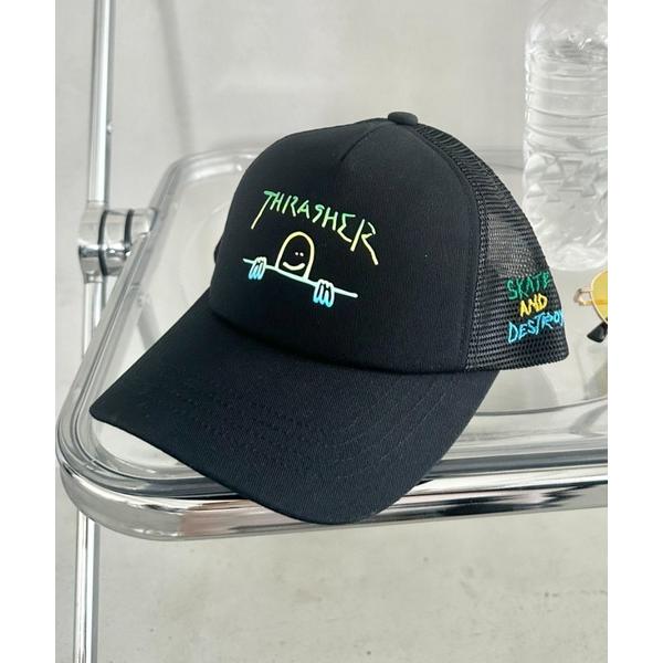 『タイムセール実施中』ZOZO問い合わせ番号:105702833ショップ:Outfitter lab，アウトフィッターラボブランド:THRASHER，スラッシャー商品名:THRASHER スケートボードグラフィック ロゴ刺繍 キッズ メッシ...
