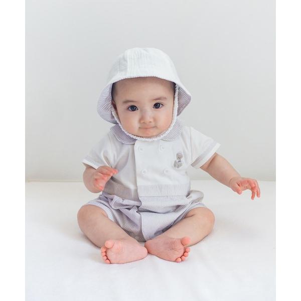 ※このアイテムは返品・交換対象外商品です。ZOZO問い合わせ番号:105703100ショップ:DADWAY，ダッドウェイブランド:DADWAY，ダッドウェイ商品名:mocmof マリンベアロンパースカテゴリ:ママ＆ベビー>ロンパースブ...