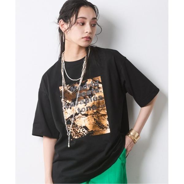 ZOZO問い合わせ番号:105703365ショップ:SMILE LAND，スマイルランドブランド:CHIC STYLE，シックスタイル，SMILE LAND，スマイルランド商品名:綿100％箔プリントTシャツ＜大きいサイズ有＞シックスタイル...