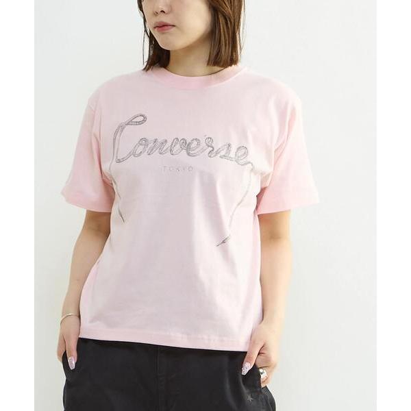 ZOZO問い合わせ番号:105703486ショップ:CONVERSE TOKYO，コンバーストウキョウブランド:CONVERSE TOKYO，コンバーストウキョウ商品名:SPINDLE LOGO PRINT TEEカテゴリ:トップス>...