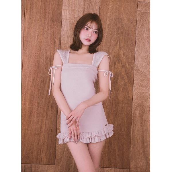 ZOZO問い合わせ番号:105703681ショップ:Darich，ダーリッチブランド:Darich，ダーリッチ商品名:フードベアフリルニットミニワンピースカテゴリ:ワンピース/ドレス>ワンピースブランド品番:112614054素材:【...