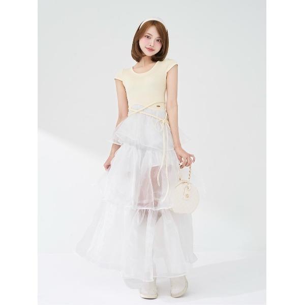 ZOZO問い合わせ番号:105703683ショップ:Darich，ダーリッチブランド:Darich，ダーリッチ商品名:ボリュームティアードリボンロングワンピースカテゴリ:ワンピース/ドレス>ワンピースブランド品番:112614056素...