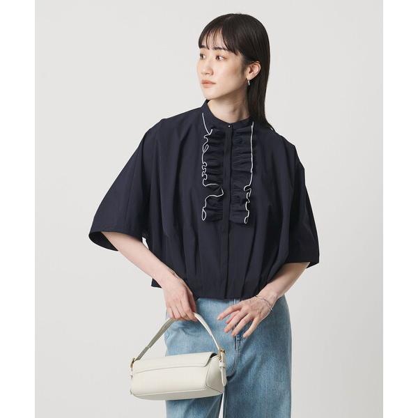 ZOZO問い合わせ番号:105740003ショップ:UNITED ARROWS，ユナイテッドアローズブランド:UNITED ARROWS，ユナイテッドアローズ商品名:メロー フリル シャツ ブラウス ‐防しわ 吸水速乾 UVカット 遮熱性 ...