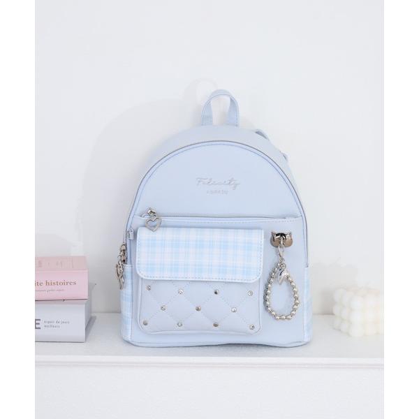 ZOZO問い合わせ番号:105740230ショップ:FUNALIVE，ファンアライブブランド:FUNALIVE，ファンアライブ商品名:Coboca+合皮チェックネコフックチャーム付ミニDパック　kidsカテゴリ:バッグ>バックパック/...