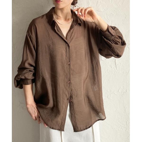 『タイムセール実施中』ZOZO問い合わせ番号:105740418ショップ:wears，ウェアーズブランド:She's Closet，シーズクローゼット商品名:長袖 オーバーサイズ シアーシャツ ブラウスカテゴリ:トップス>シャツ/ブラ...