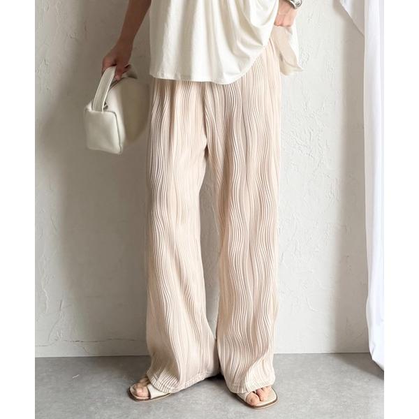 『タイムセール実施中』ZOZO問い合わせ番号:105740421ショップ:wears，ウェアーズブランド:She's Closet，シーズクローゼット商品名:ウェーブ波柄 ピンタック ワイドストレート ロング プリーツパンツカテゴリ:パンツ...