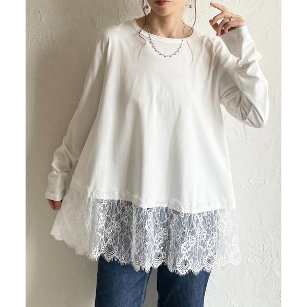 『セール実施中』ZOZO問い合わせ番号:105740424ショップ:wears，ウェアーズブランド:She's Closet，シーズクローゼット商品名:長袖 裾レースドッキングロンT レイヤードインナー トップスカテゴリ:トップス>T...