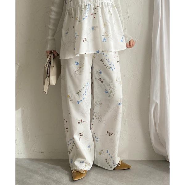 『タイムセール実施中』ZOZO問い合わせ番号:105740515ショップ:wears，ウェアーズブランド:She's Closet，シーズクローゼット商品名:フラワープリント ストレート ワイド 花柄パンツカテゴリ:パンツ>その他パン...