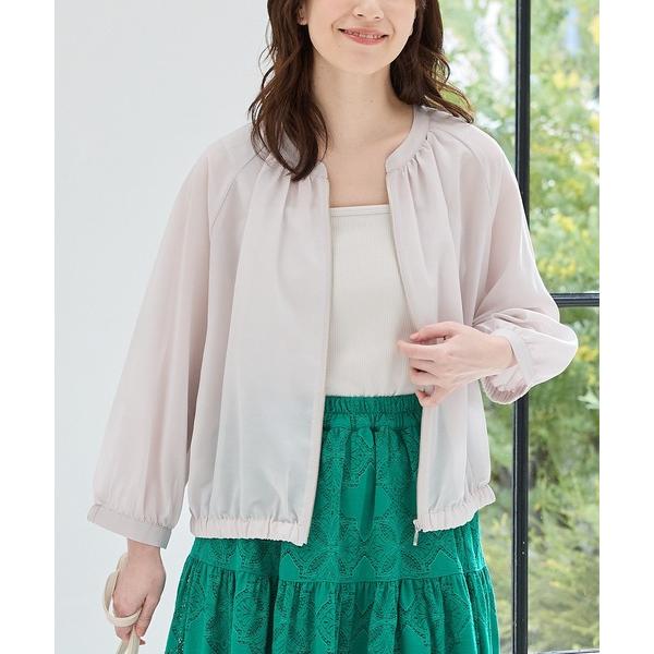 ZOZO問い合わせ番号:105741153ショップ:Honeys，ハニーズブランド:Honeys，ハニーズ，GLACIER，グラシア商品名:８分袖シアーブルゾンカテゴリ:ジャケット/アウター>ブルゾンブランド品番:457-42-855...