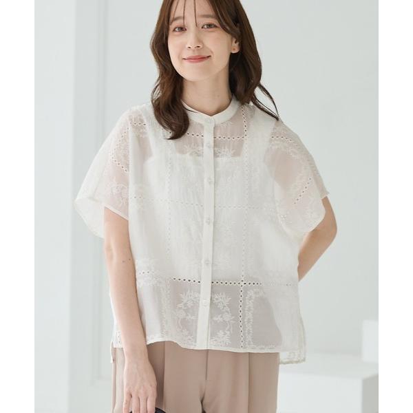 ZOZO問い合わせ番号:105741156ショップ:Honeys，ハニーズブランド:Honeys，ハニーズ，GLACIER，グラシア商品名:刺繍バンドカラーブラウスカテゴリ:トップス>シャツ/ブラウスブランド品番:457-63-029...