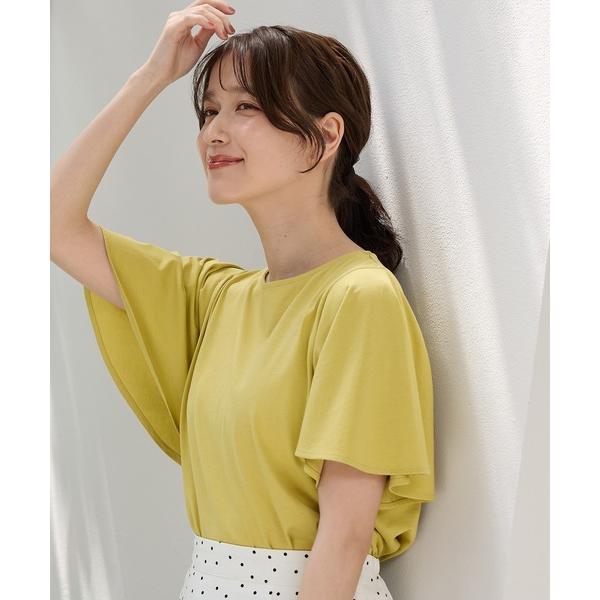 ZOZO問い合わせ番号:105741167ショップ:Honeys，ハニーズブランド:Honeys，ハニーズ，GLACIER，グラシア商品名:【ハニさら・接触冷感・ＵＶカット】フレアスリーブトップスカテゴリ:トップス>Tシャツ/カットソ...
