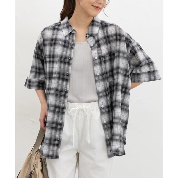 ZOZO問い合わせ番号:105741197ショップ:Honeys，ハニーズブランド:Honeys，ハニーズ，CINEMA CLUB，シネマクラブ商品名:半袖ゆるチェックシャツカテゴリ:トップス>シャツ/ブラウスブランド品番:773-6...