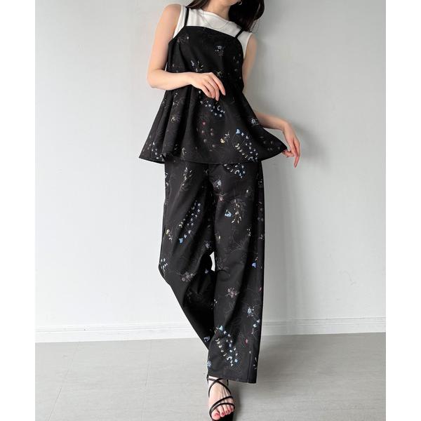 『タイムセール実施中』ZOZO問い合わせ番号:105742127ショップ:junoah，ジュノアブランド:JUNOAH，ジュノア商品名:花柄キャミソール+ワイドパンツsetカテゴリ:ジャケット/アウター>セットアップブランド品番:fr...