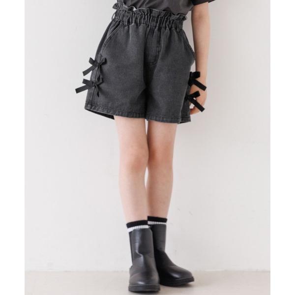 ZOZO問い合わせ番号:105742422ショップ:coca，コカブランド:coca（coca），コカ商品名:キッズ　デニムリボンショートパンツカテゴリ:パンツ>デニムパンツブランド品番:36-251134201-10素材:綿55%レ...