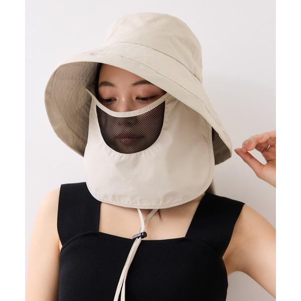 ZOZO問い合わせ番号:105742463ショップ:VIS，ビスブランド:VIS，ビス商品名:【WEB限定】ネック＆フェイスカバーつきUVハット/遮熱・UVカット・撥水カテゴリ:帽子>ハットブランド品番:2026-A-BVU86010...