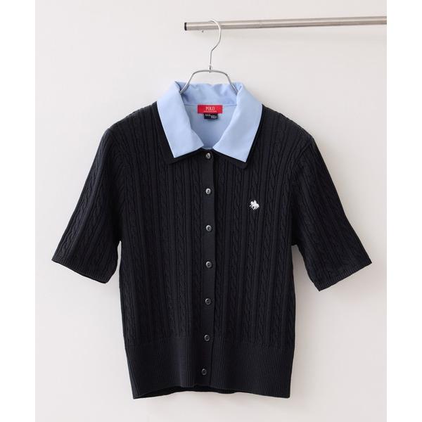 ZOZO問い合わせ番号:105742468ショップ:VIS，ビスブランド:POLO BCS，ポロ ビーシーエス，VIS，ビス商品名:【POLO BCS】ケーブルドッキング衿付きカーディガンカテゴリ:トップス>カーディガン/ボレロブラン...