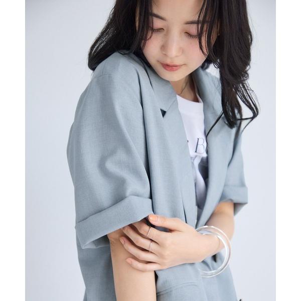 ZOZO問い合わせ番号:105742480ショップ:VIS，ビスブランド:VIS，ビス商品名:美easyリネンライクハーフスリーブダブルジャケット/接触冷感・セットアップ対応カテゴリ:ジャケット/アウター>テーラードジャケットブランド...