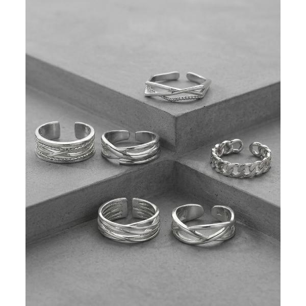 ZOZO問い合わせ番号:105743748ショップ:Bonjour Sagan，ボンジュールサガンブランド:B.R.U，ブル，Bonjour Sagan，ボンジュールサガン商品名:【6個セット】フリーサイズシルバーリングカテゴリ:アクセサリ...