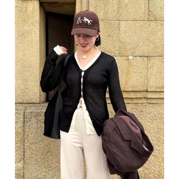 ZOZO問い合わせ番号:105744457ショップ:ear PAPILLONNER，イア パピヨネブランド:ear PAPILLONNER，イアパピヨネ商品名:《uchida企画》Vネックリブカーディガン【SUM1 STYLE(スミスタイル...