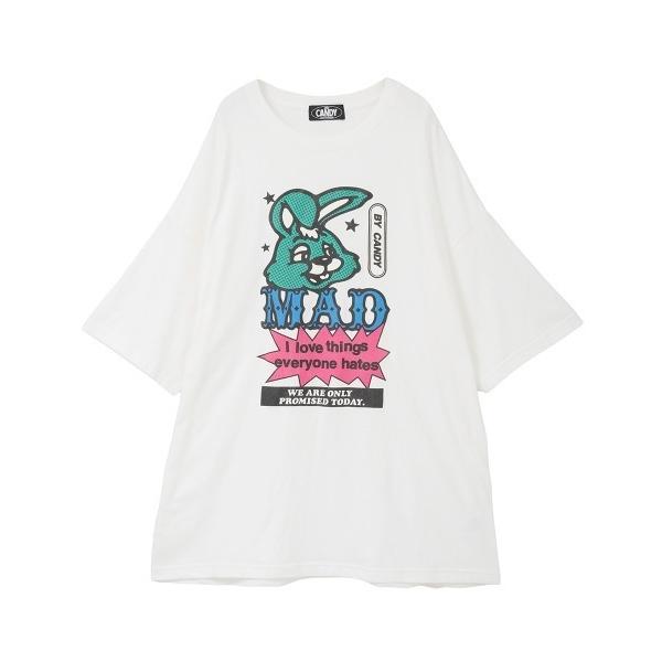 『タイムセール実施中』ZOZO問い合わせ番号:105779966ショップ:Candy Stripper，キャンディストリッパーブランド:Candy Stripper，キャンディストリッパー商品名:MAD BUNNY BIG BIG Tシャツ...
