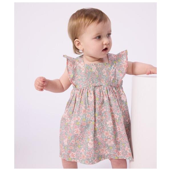 ZOZO問い合わせ番号:105780384ショップ:PETIT BATEAU，プチバトーブランド:PETIT BATEAU，プチバトー商品名:フラワープリントワンピース＆ブルマセットカテゴリ:ワンピース/ドレス>ワンピースブランド品番...