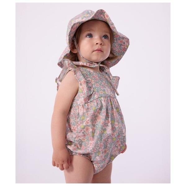 ※このアイテムは返品・交換対象外商品です。ZOZO問い合わせ番号:105780385ショップ:PETIT BATEAU，プチバトーブランド:PETIT BATEAU，プチバトー商品名:フラワープリントショートロンパースカテゴリ:ママ＆ベビー...