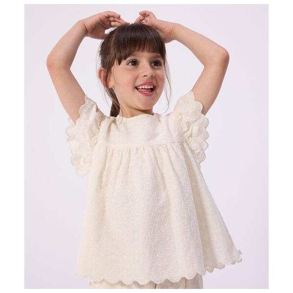 ZOZO問い合わせ番号:105780415ショップ:PETIT BATEAU，プチバトーブランド:PETIT BATEAU，プチバトー商品名:ハート刺繍半袖ブラウスカテゴリ:トップス>シャツ/ブラウスブランド品番:A0EZNB素材:身...